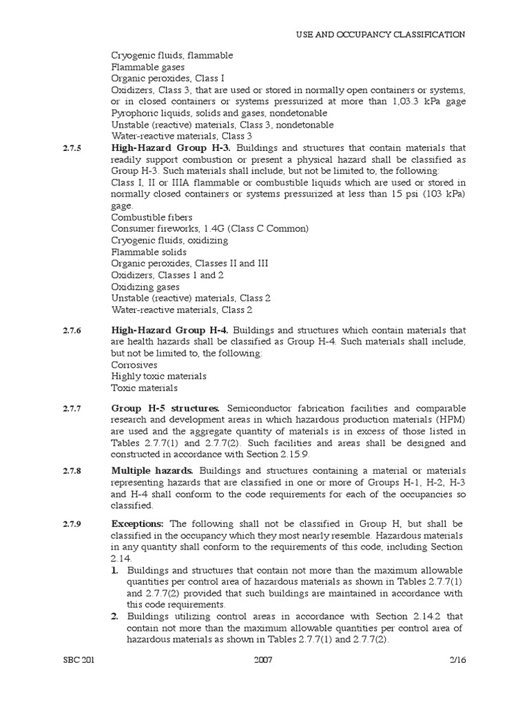 Saudi Building Code: Use & Occupancy | PDF | Dangerous Goods | Physical ...