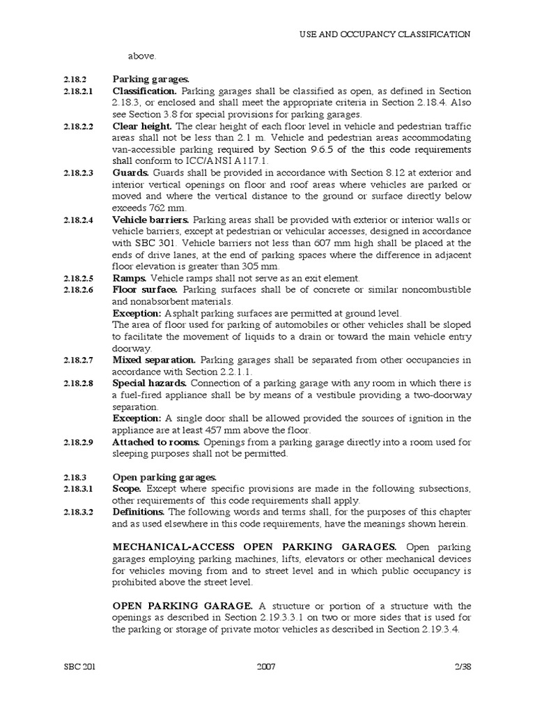 27,30 - The Saudi Building Code (SBC) - PDF - 74-74 | PDF | Garage ...