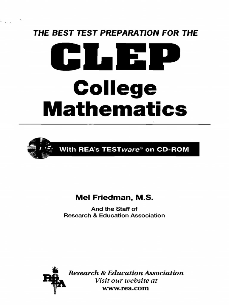 CLEP College Mathematics | PDF | Set (Mathematics) | Test (Assessment)