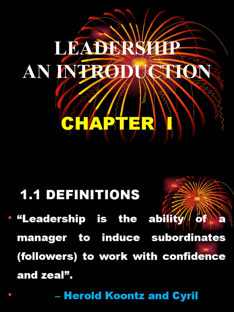 Introduction To Leadership | PDF | Leadership | Motivational