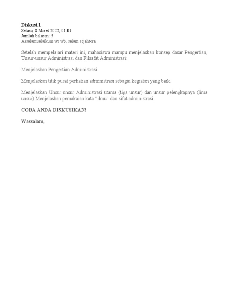Diskusi 1 | PDF