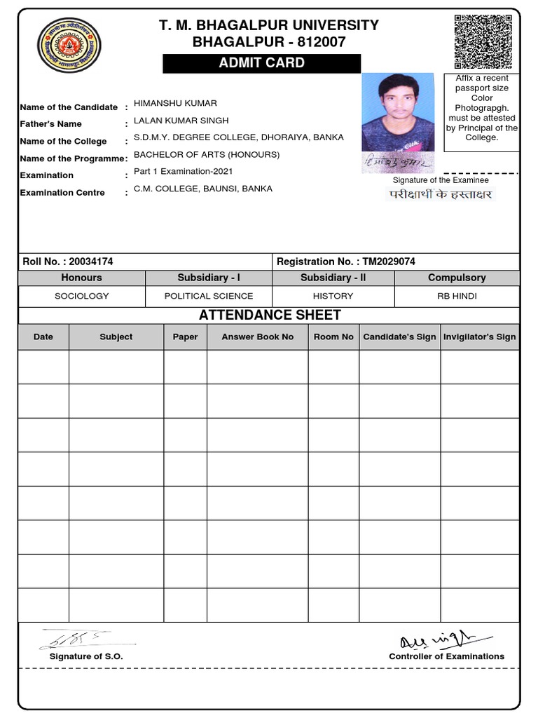 ExaminationForm 2 | PDF