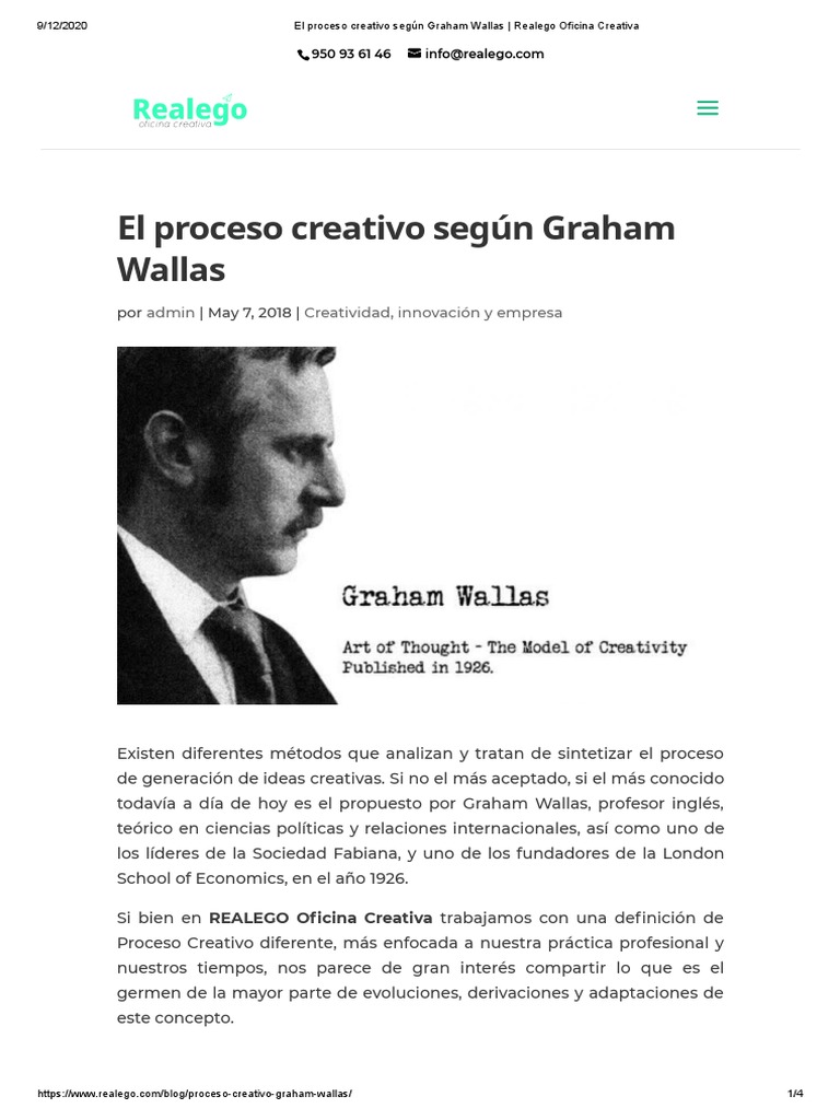 El Proceso Creativo Según Graham Wallas - Realego Oficina Creativa ...