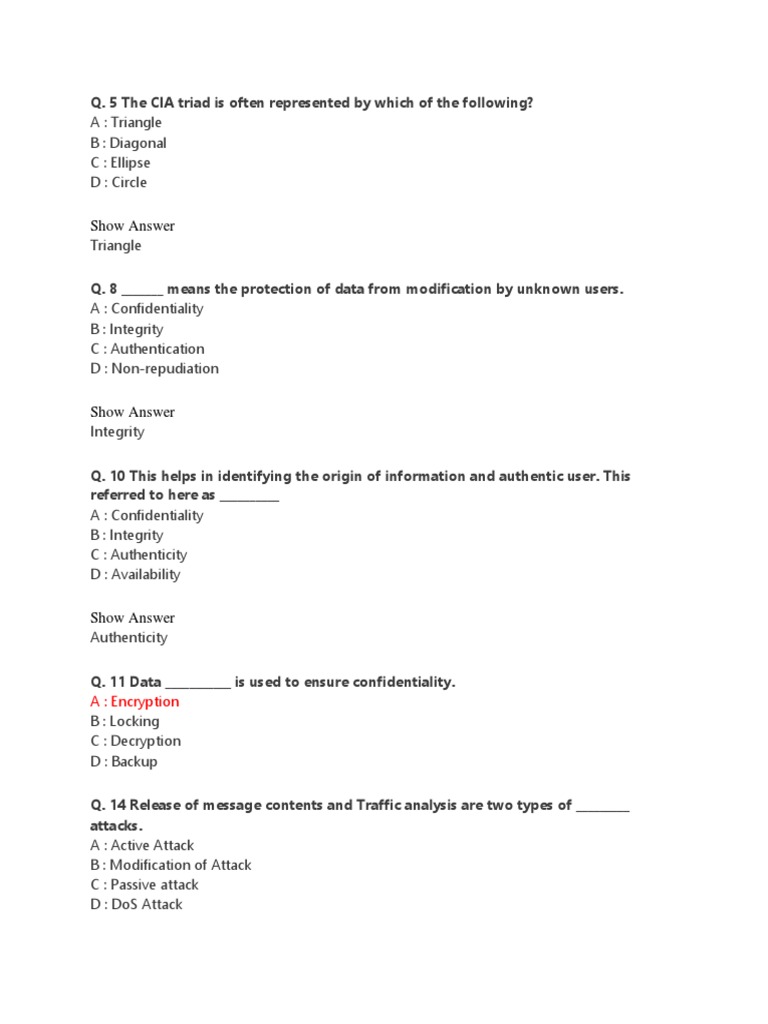 Ics MCQ Set | PDF | Cryptography | Encryption