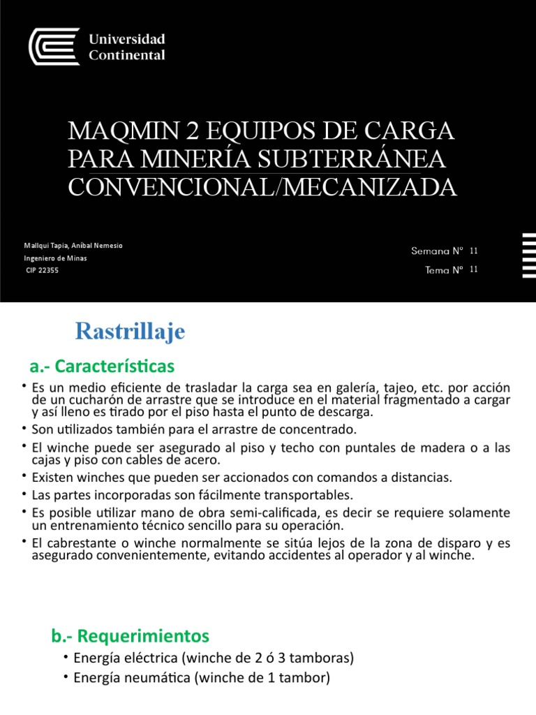 Maqmin 21 2 Equipos de Carga para Minería Subterránea | PDF | Engranaje ...