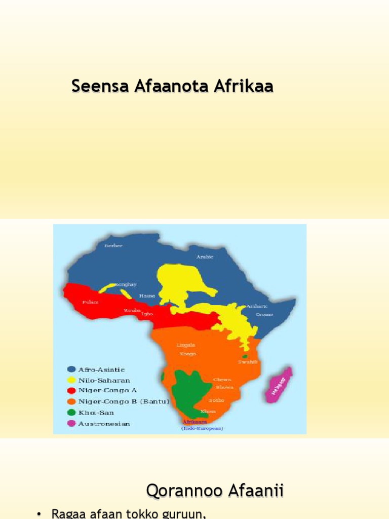 Seensa Afaanota Afrikaa | PDF