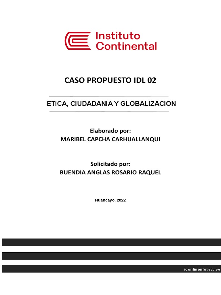 Caso Propuesto IDL02 - ETICA IDL2 | PDF | Globalización | Economias