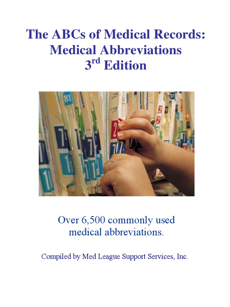 ABC Medical Abbreviations | PDF | Ct Scan | Coronary Artery Disease