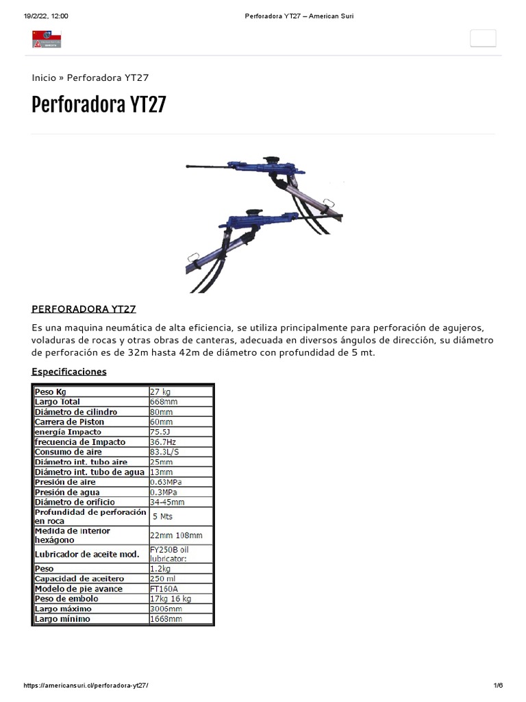 Perforadora YT27 - American Suri | PDF
