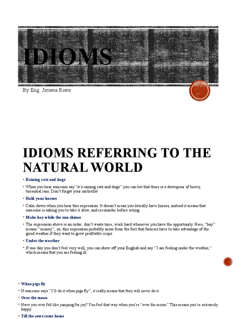 Idioms B2 English | PDF