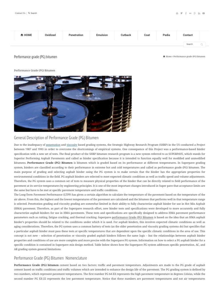 Performance Grade (PG) Bitumen - PG Bitumen - Bitumen PG - PG | PDF ...