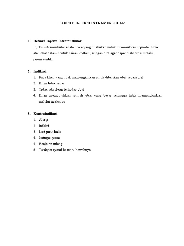 Sop Injeksi Intramuskular | PDF