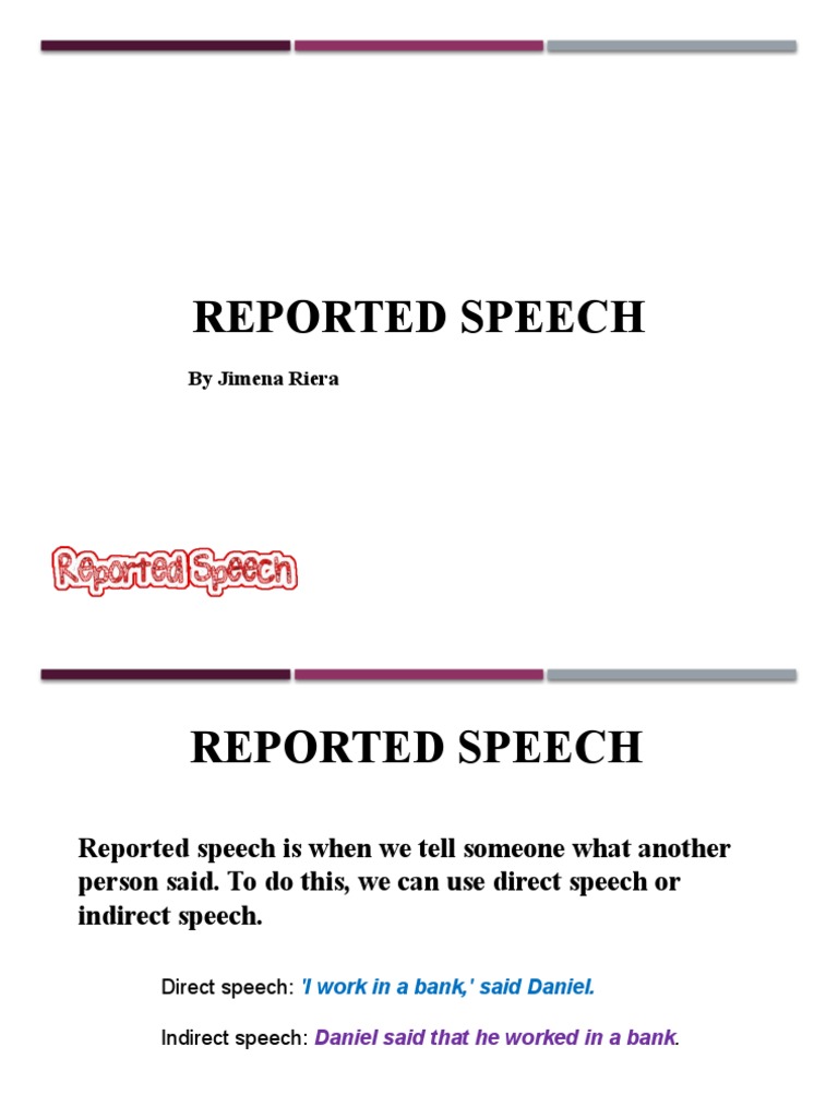Reported Speech B1 Level | PDF | Grammar | Cognitive Science