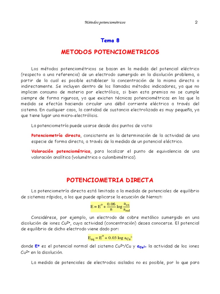 Metodos Potenciometricos | PDF | Ph | Silicato