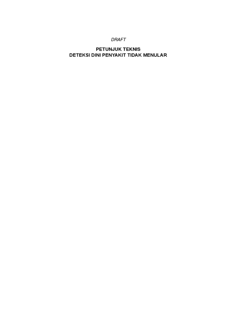 Deteksi Dini Penyakit Tidak Menular | PDF | Sains & Matematika