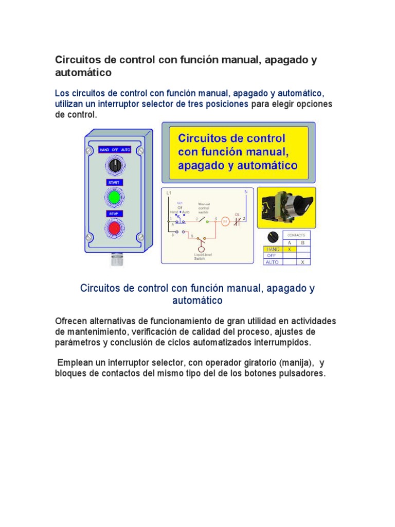 Circuitos de Control Manual y Automático | PDF