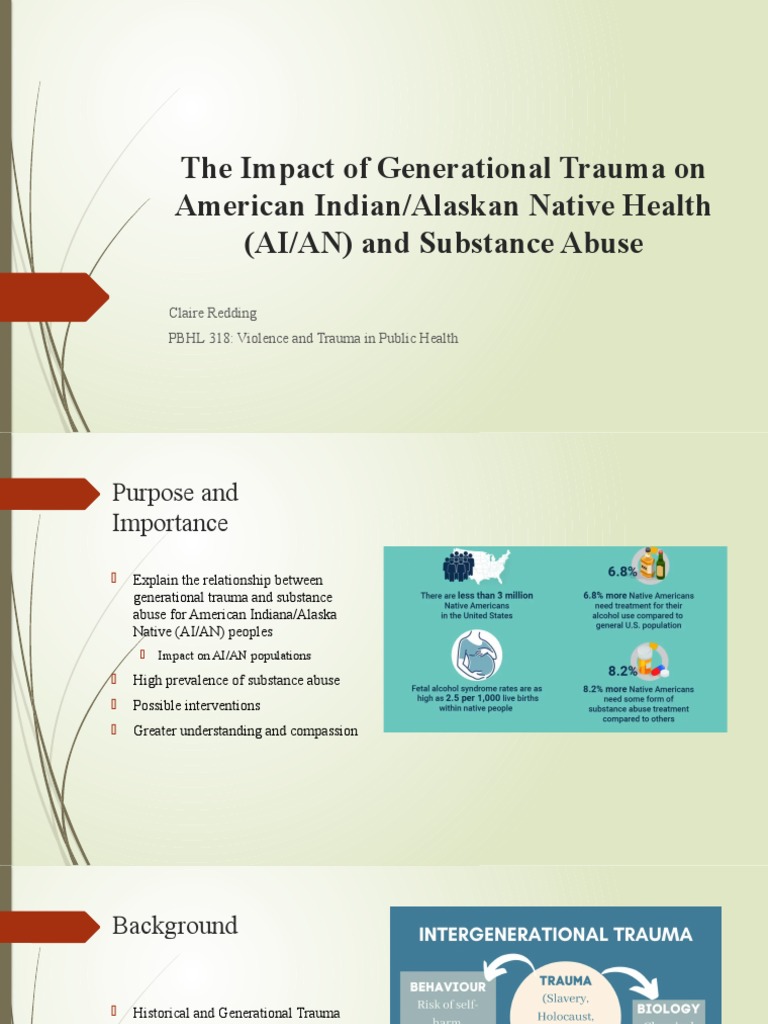 The Impact of Generational Trauma on American Indian/Alaskan Native ...