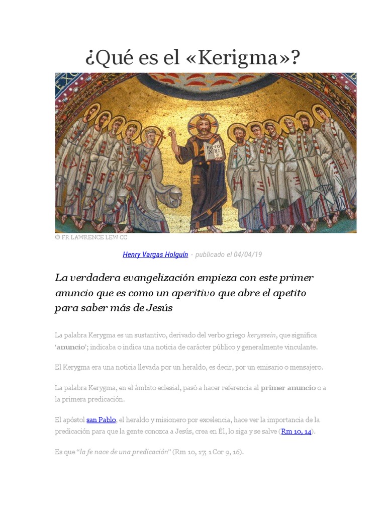 Qué Es El Kerigma | PDF