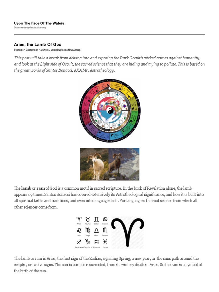 Aries: The Lamb of God Explained | PDF | Sheep | Zodiac