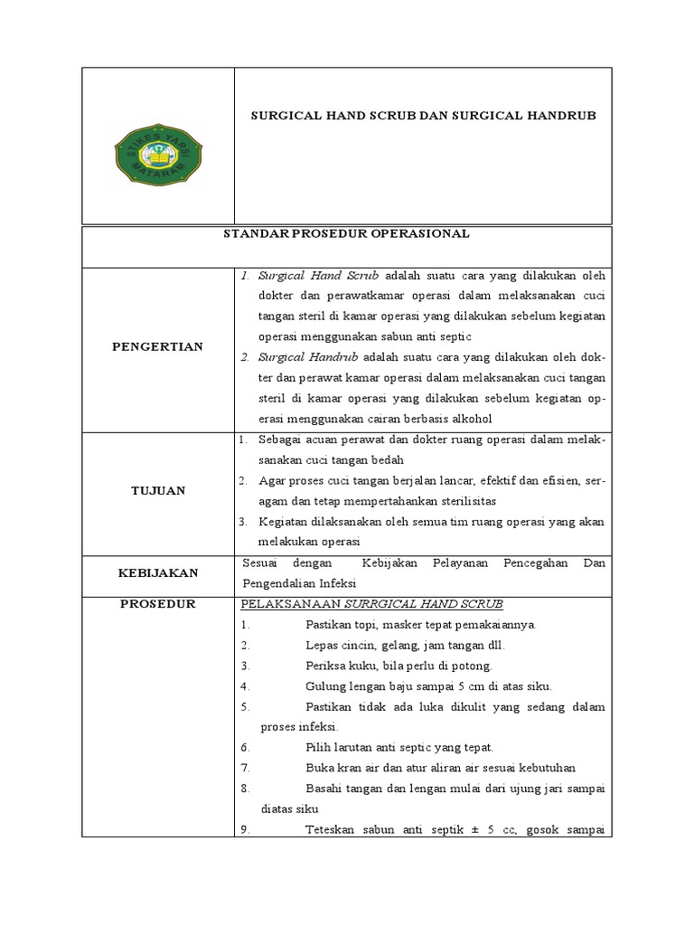 R. Ppi 9 Ep 1 Spo Surgical Hand Scrub | PDF