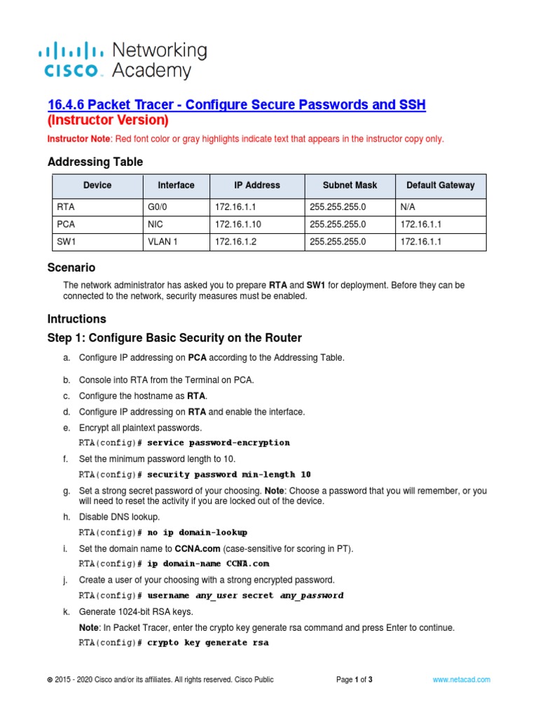Secure Network Configuration Guide | PDF | Command Line Interface | Secure Shell