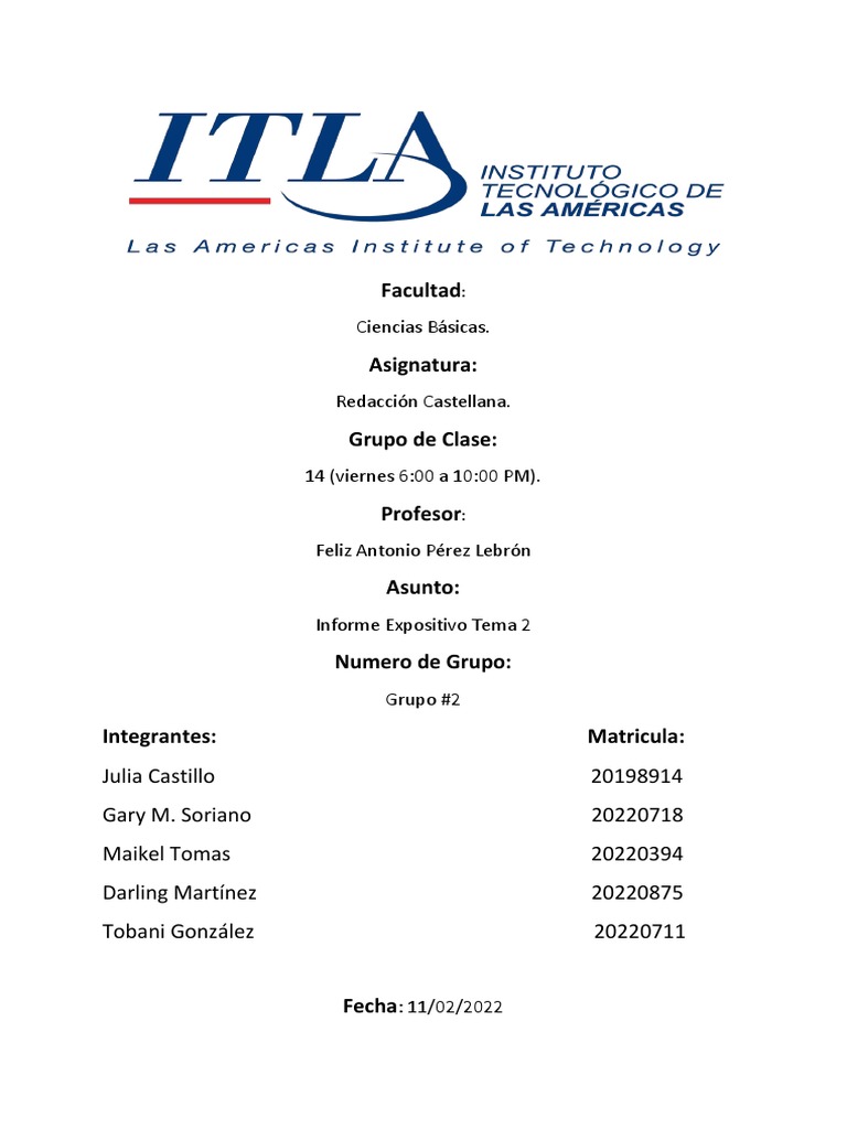 Informe Expositivo Grupo 2 | PDF | Comunicación | Cognición