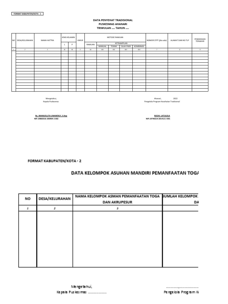 Format Toga 2022 | PDF
