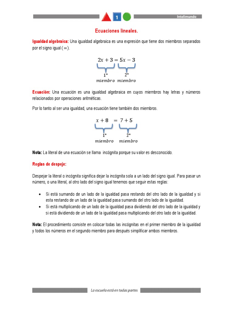 Cuadernillo 6 | PDF | Ecuaciones | Matemáticas