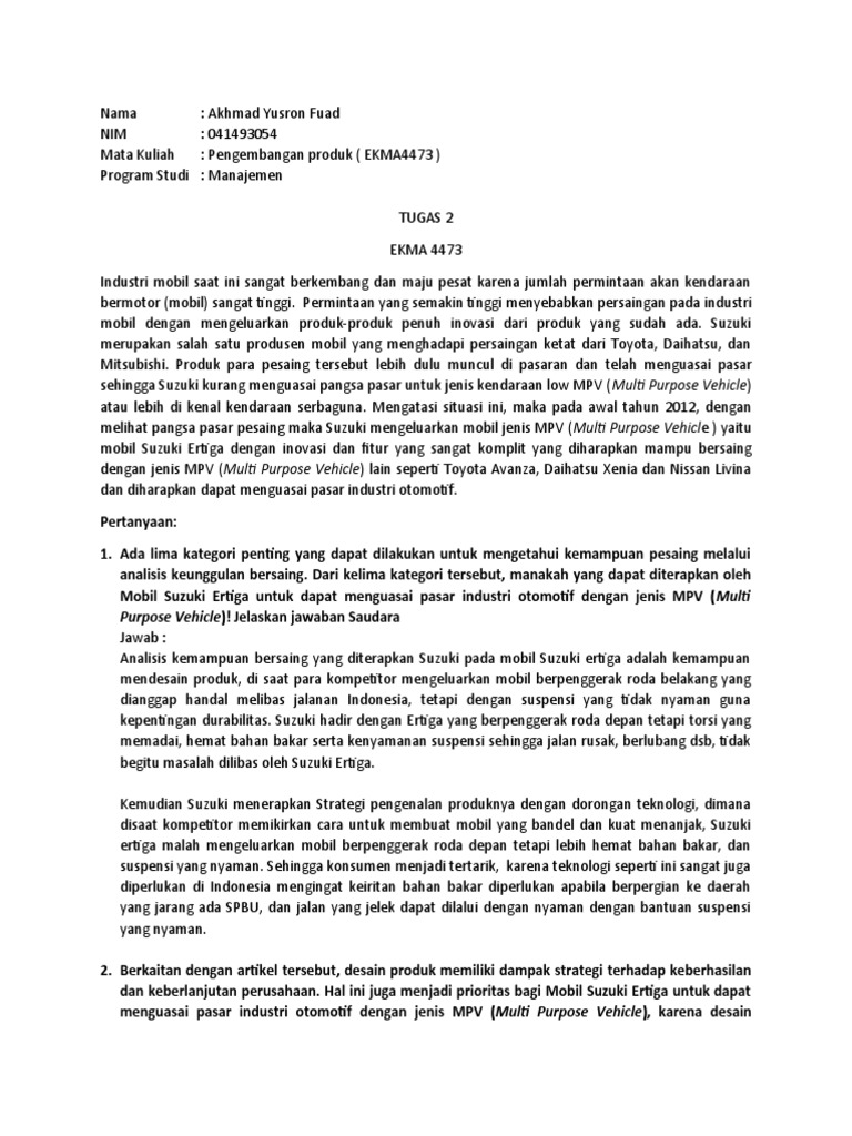 TUGAS 2 EKMA 4473 - Akhmad Yusron Fuad | PDF
