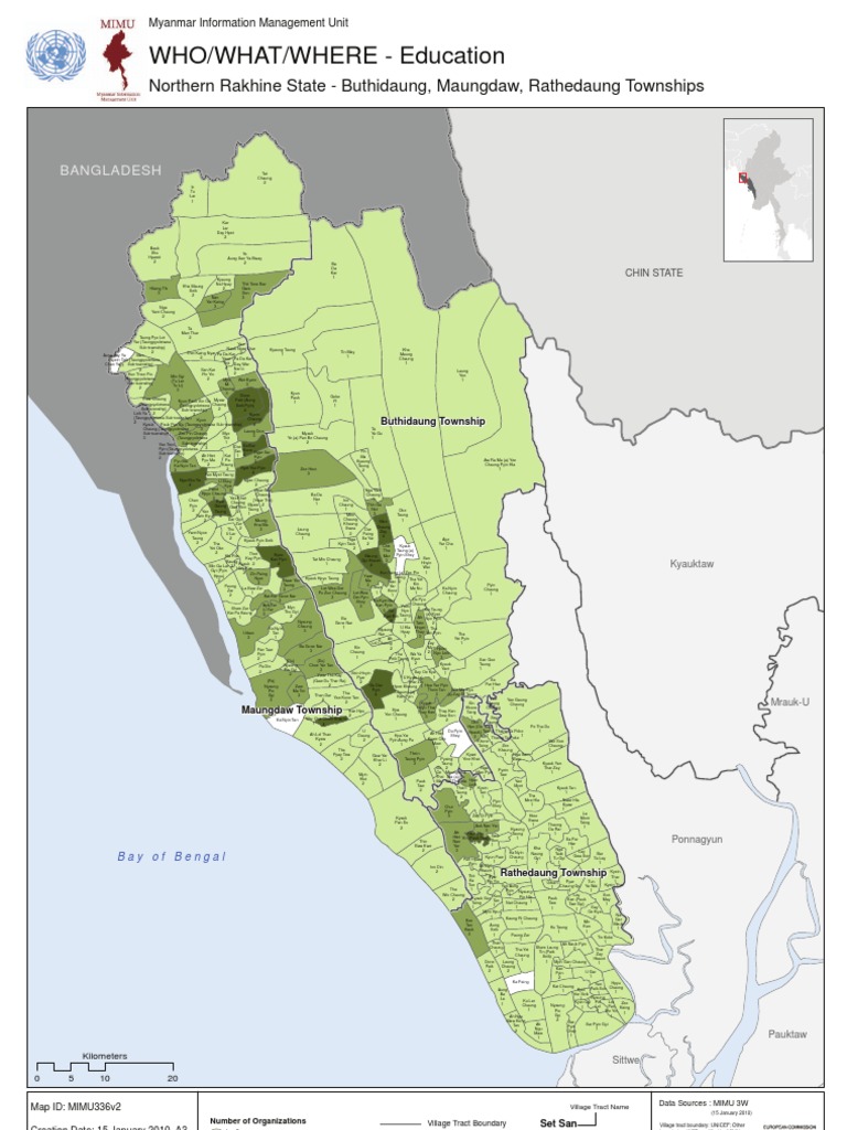 Northern Arakan Maps of Education, Food & Nutrition | PDF | Myanmar