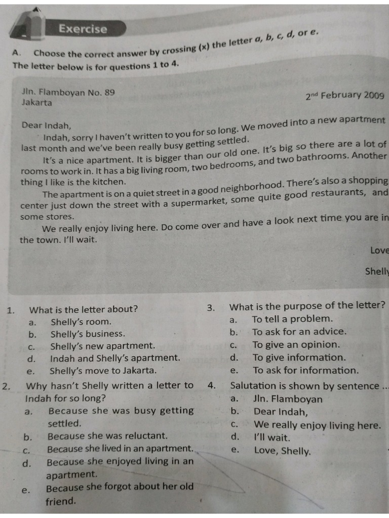 Latihan (Personal Letter & Cause Effect) | PDF
