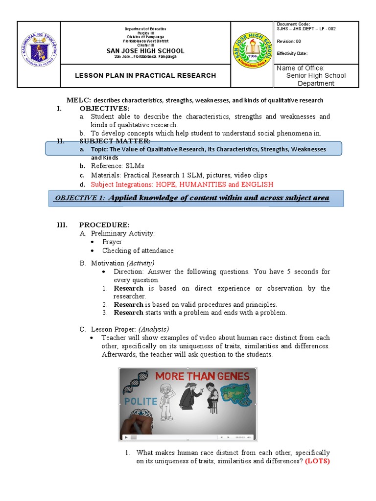 Applied Knowledge of Content Within and Across Subject Area: Melc: I ...