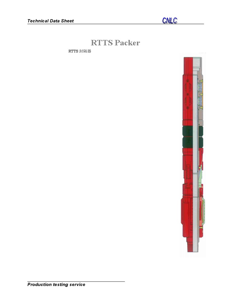 RTTS Packer: Technical Data Sheet | Download Free PDF | Pipe (Fluid ...