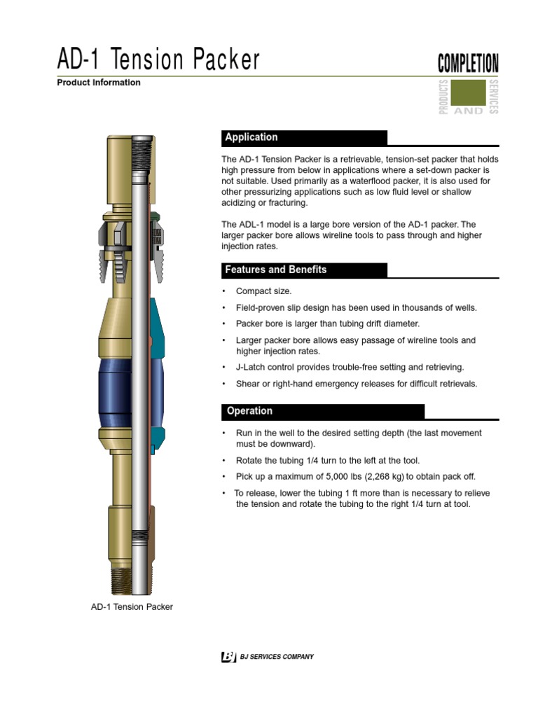 AD 1+Tension+Packer | PDF | Mechanical Engineering | Equipment