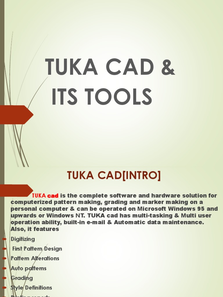 TUKA CAD Software Overview and Tools | PDF