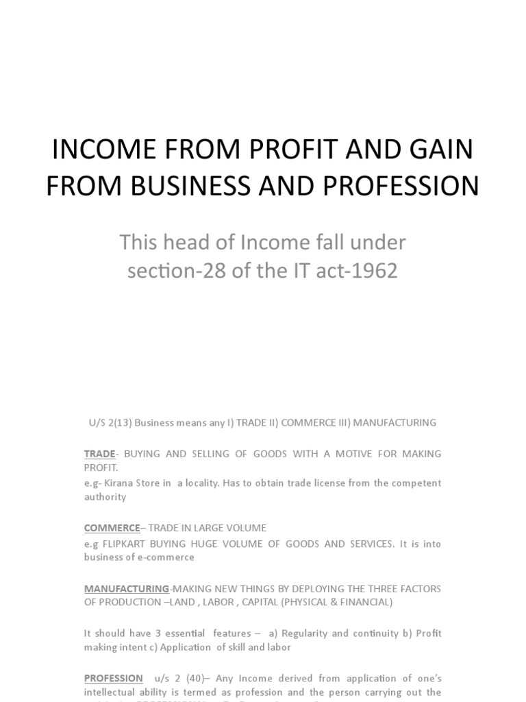 Income From PGBP | PDF | Expense | Tax Deduction