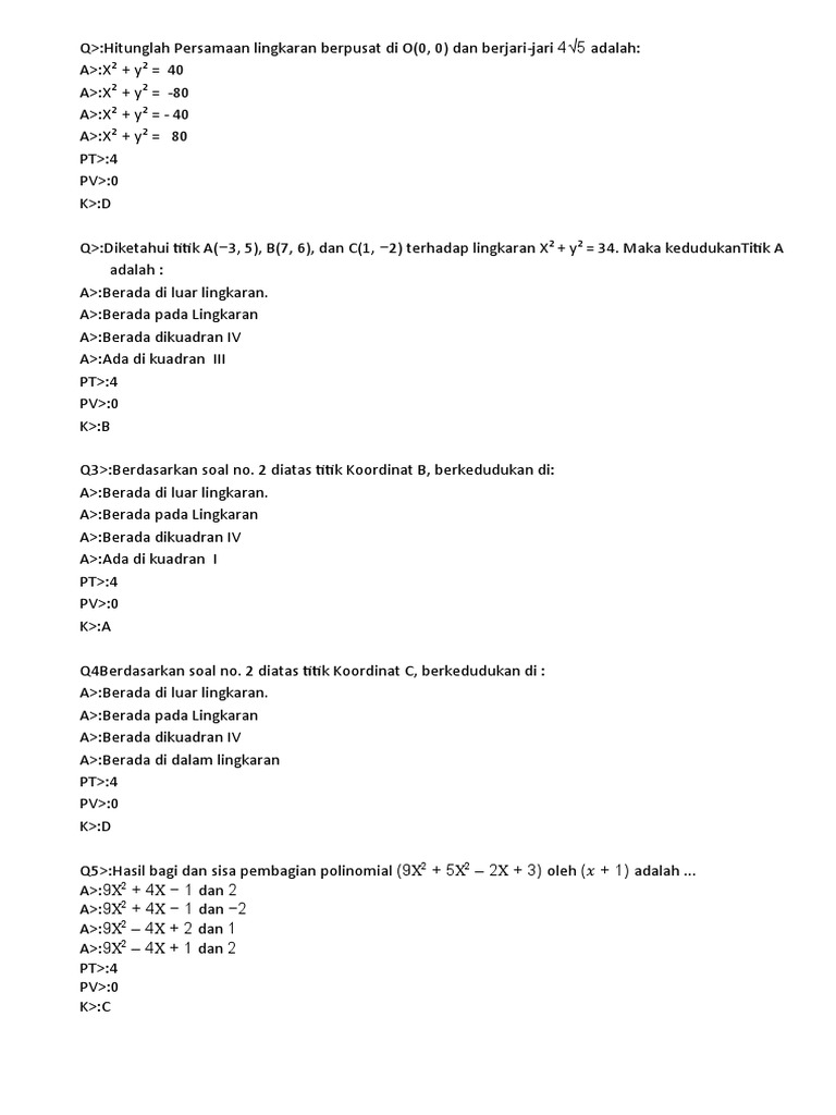 Soal 1 | PDF | Metode & Bahan Ajar