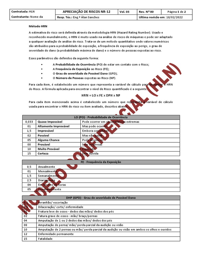 Metodo HRN | PDF | Probabilidade