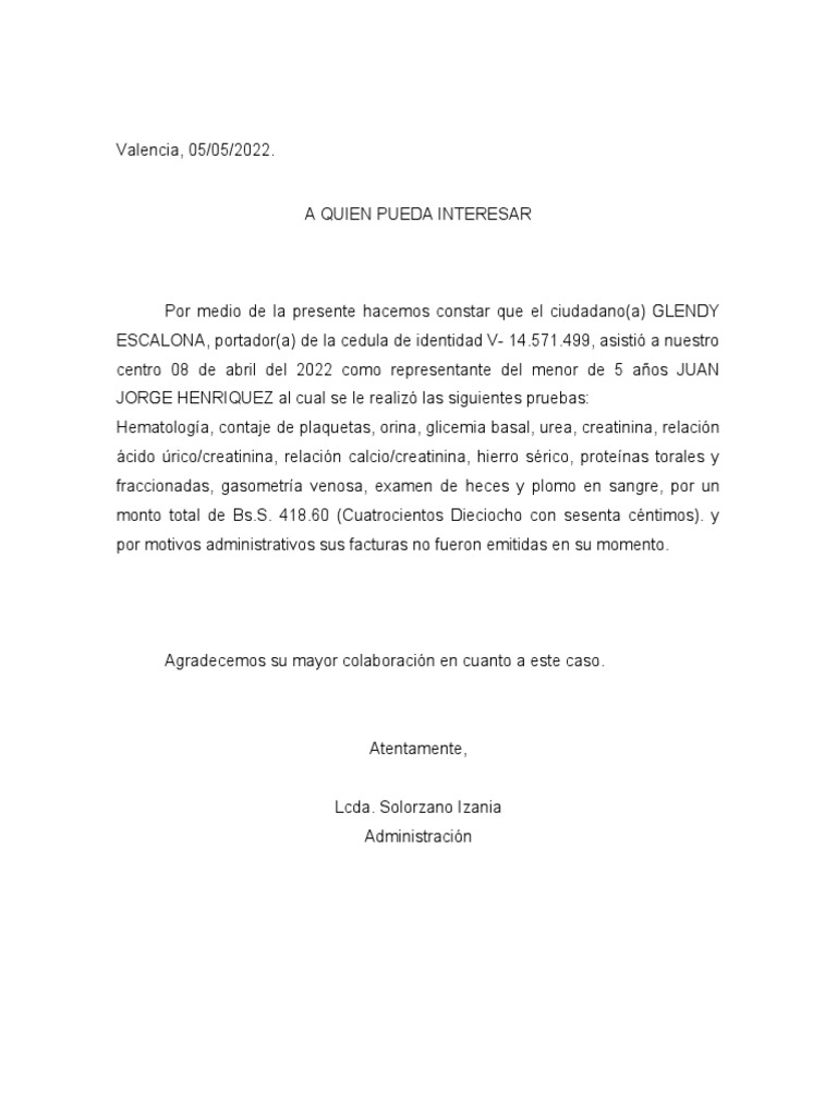 Formato de Constancia | PDF