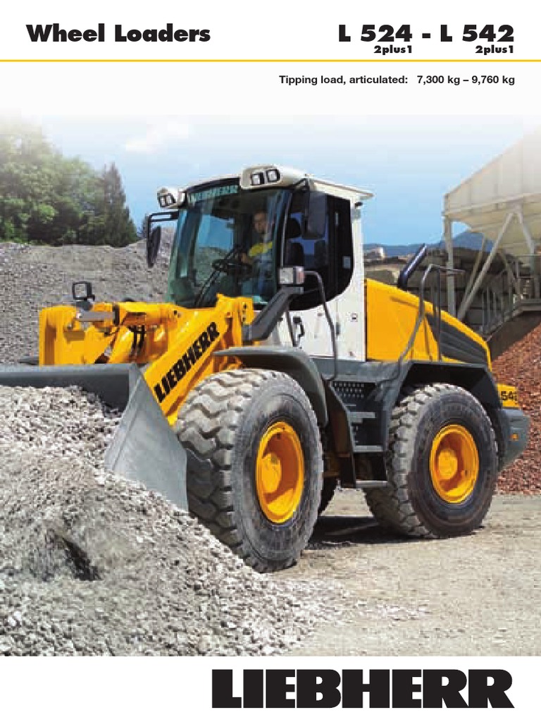 L 524 - L 542 Wheel Loaders: Tipping Load, Articulated: 7,300 KG ...