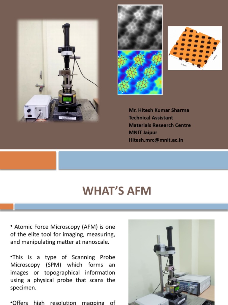 Atomic Force Microscopy: Principles and Applications | PDF | Atomic ...