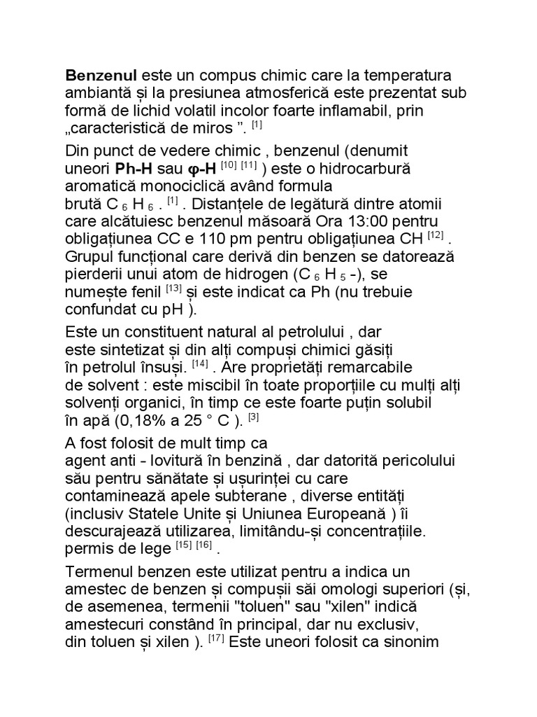 Benzenul REFERAT | PDF