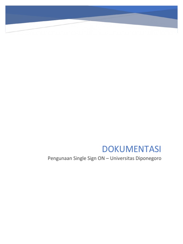 Manual SSO Single Sign On Undip 2021 | PDF