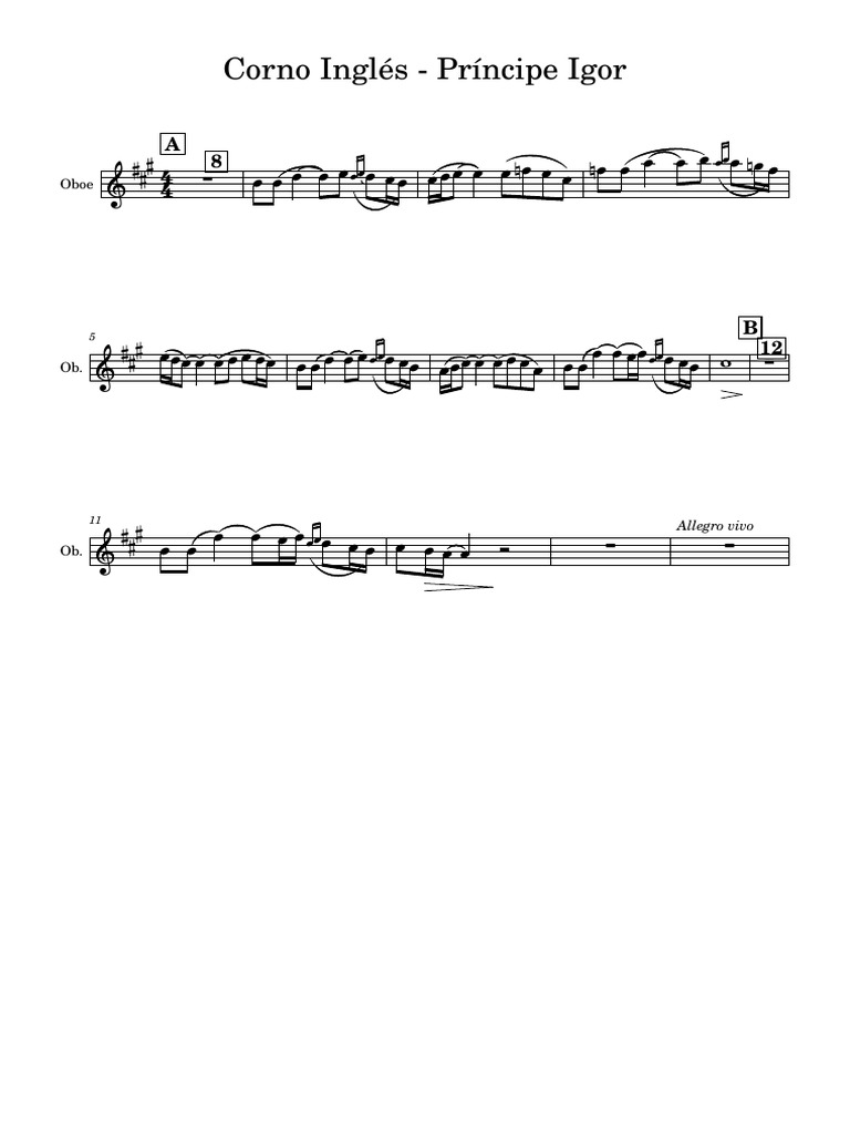 Corno Inglés - Príncipe Igor | PDF