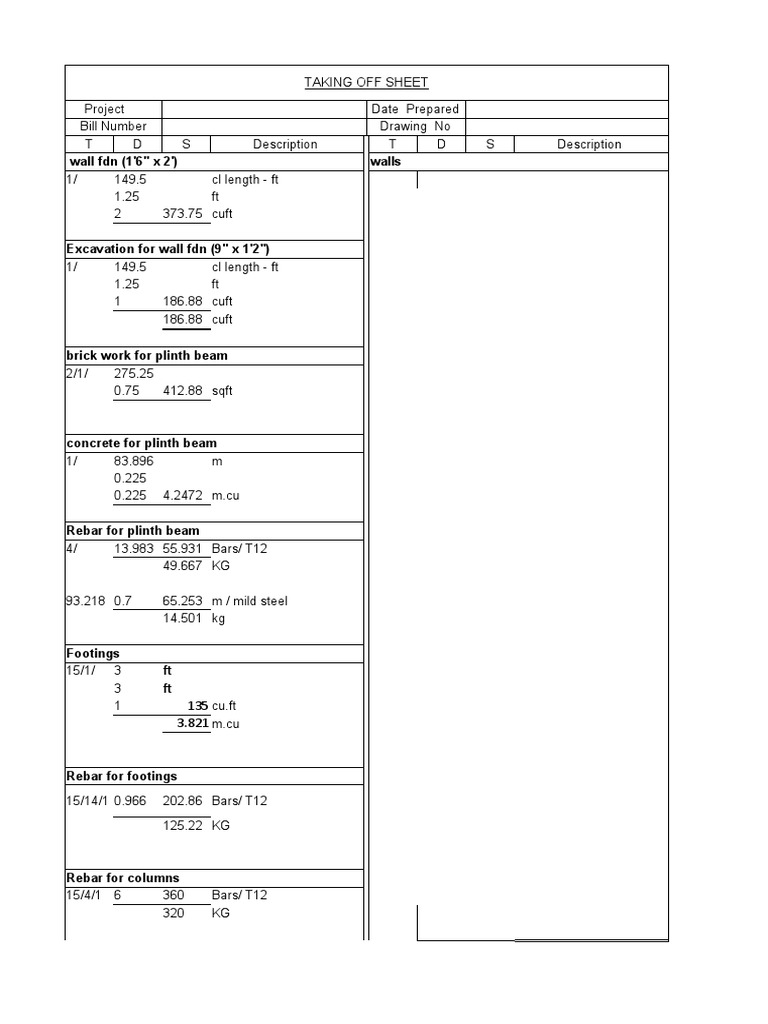 Wall FDN (1'6" X 2') Walls: FT FT 135 3.821 | PDF | Foundation ...