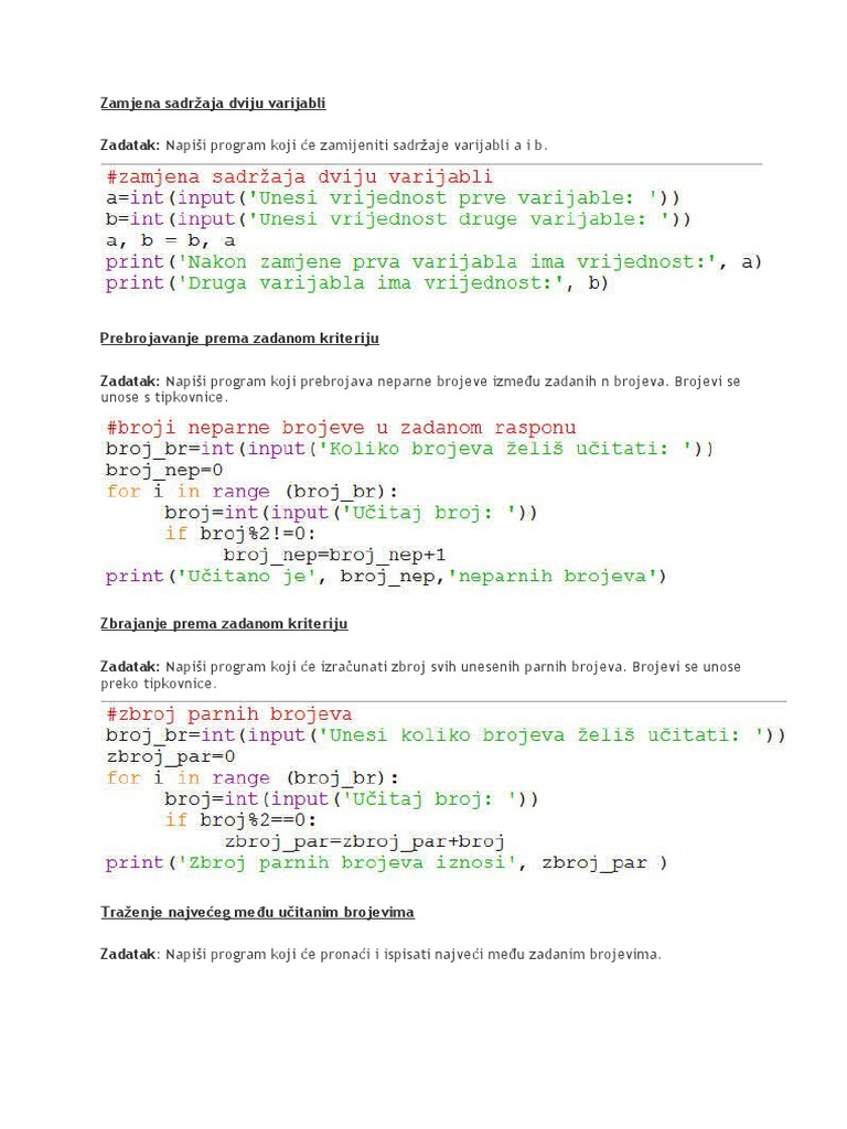 Python For Naredba 2.dio | PDF