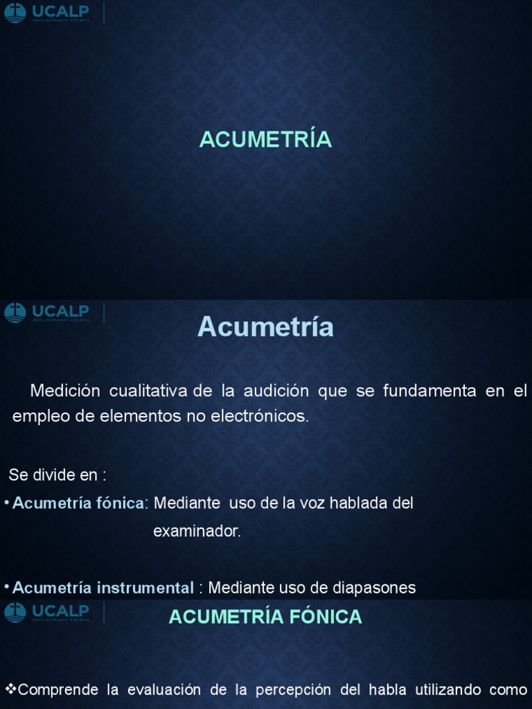 05 - Acumetría | PDF | Medicina CLINICA | Audiología