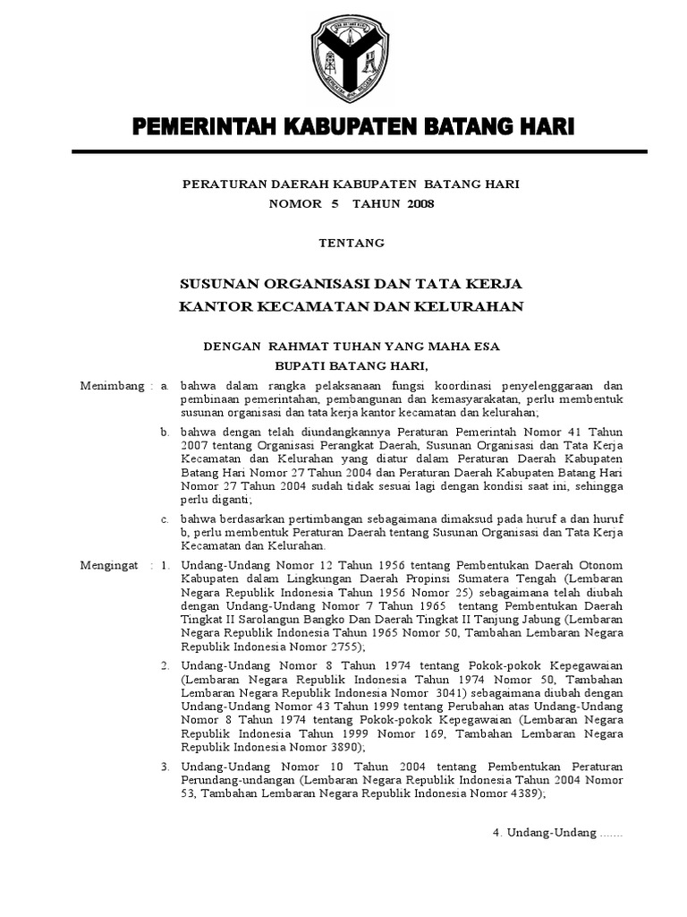 Kab - Batang Hari - 5 - 2008 | PDF