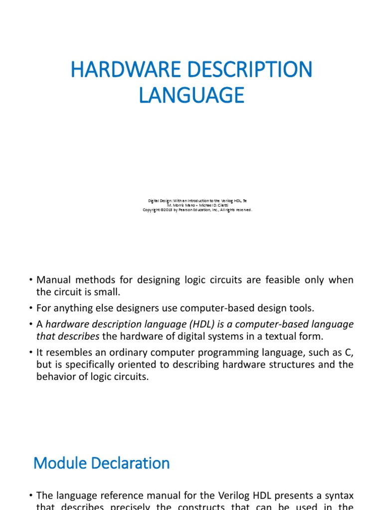 Hardware Description Language | PDF | Hardware Description Language ...