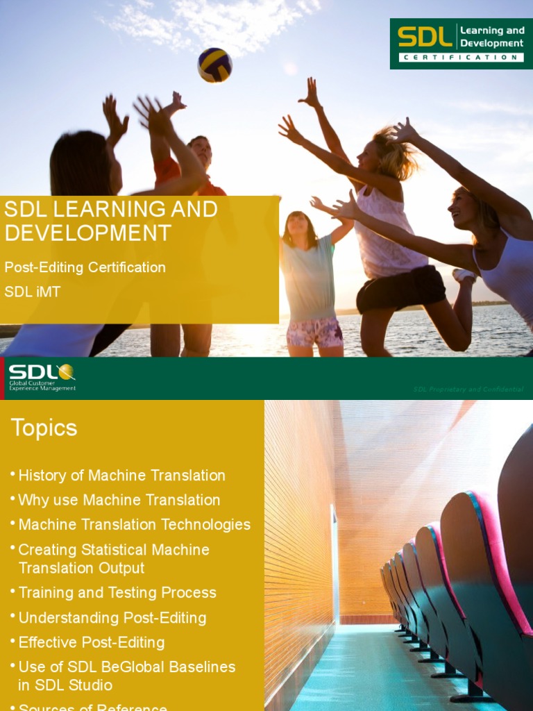 SDL Learning and Development: Post-Editing Certification SDL Imt | PDF | Translations | Linguistics